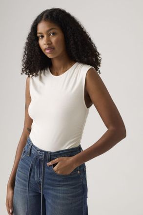 Levi's Haut Crystal Ruched - Femme - Blanc / Sugar Swizzle - L