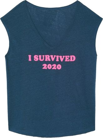 Kujten T-shirt col V lin - Tee Karol Survived