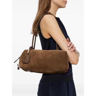 Max Mara Suede Leather Tote Bag - Brown