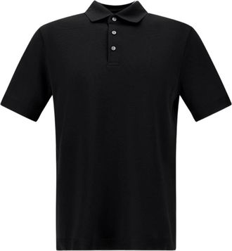 Herno Homme, Tops, Noir, Taille: XL Polo &agrave; effet maille jersey