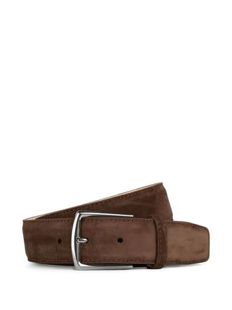 Aurélien ceinture en daim à boucle - Marron