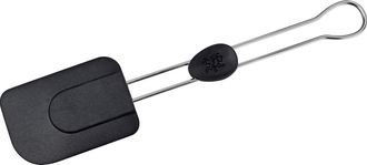 Stanley Rogers Teigschaber 26 cm, Küchenhelfer mit hochwertigem Edelstahlgriff und Comfort-Griffeinlage, Teigspachtel mit Funktionsteil aus Silikon (Farbe: Silber/Sc