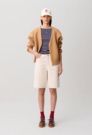 Claudie Pierlot Denim-Bermuda Ecru