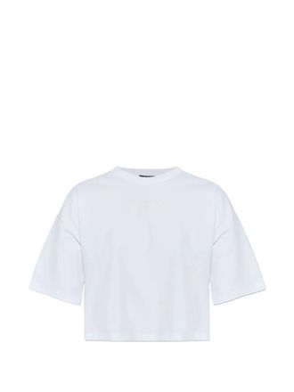 Balmain Small Balmain Paris Emb Cropped T-Shirt