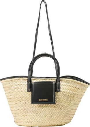 Jacquemus Le Panier Soli En Cuir Et Coton | Noir