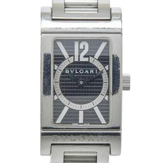 Bulgari Montre Pre-owned Rettangolo en acier inoxydable - Femme - Pre-owned - Noir - Taille: ONE Size