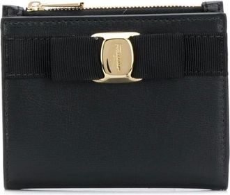 Ferragamo unisex, Accessoires, Noir, Taille: ONE Size Vara Bow Compact Wallet