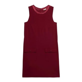 Oltre Flie&szlig;endes Etuikleid mit Taschen und Kn&ouml;pfen - - Dresses - Damen - Rot - 4XL