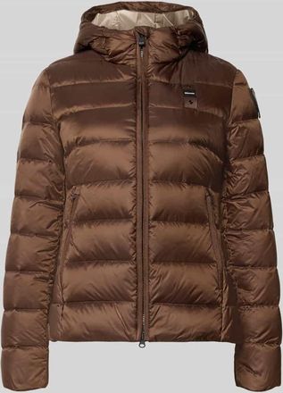 Blauer Daunenjacke in Stepp-Optik mit Logo-Detail Modell Charme