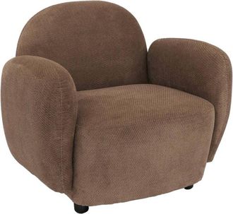 Hhg [NEUWERTIG] Sessel HHG-709, Lounge-/Relax-/Cocktailsessel Polstersessel, Stoff/Textil Chenille (330 g/m&sup2;) &Ouml;ko-Tex braun