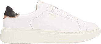 HUGO BOSS Amber Logo Sneaker für Damen, Leder (Weiß)