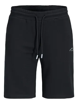 Jack & Jones Plus Size Sweatshorts JPSTGORDON COLLEGE SWEAT SHORTS MI PLS, Herren, Gr. 42 (4XL), N-Gr, schwarz, angeraute Sweatware, Obermaterial: 80% Baumwolle, 20% Polyest