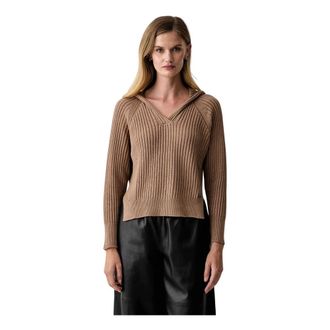 DKNY V-Ausschnitt Strickware - - Knitwear - Damen - Braun - L