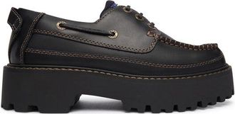 Tommy Jeans Halbschuhe Archive 01 Boat Shoe Leather EN0EN03003 Schwarz