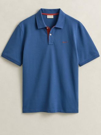 GANT Piqu&eacute;-Poloshirt mit Stretchanteil und Label-Stickerei, Regular Fit in