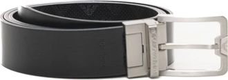 Emporio Armani Homme, Accessoires, Noir, Taille: ONE Size Reversible Leather Belt