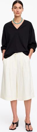 Arket Elegante Leinenshorts -Wei&szlig;