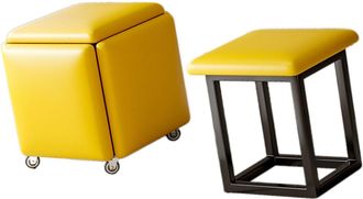 Generic Nesting-Hocker, 5-teiliges Set, Mehrzweck-Tritthocker, stapelbare Kombinationsst&uuml;hle, for Spielzimmer, Badezimmer, Lernb&uuml;ro(Color 6,35x35cm)