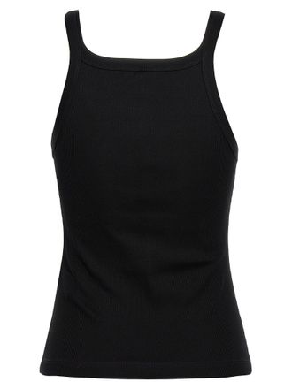 Fendi Womens Black Cotton Sleeveles T-Shirt