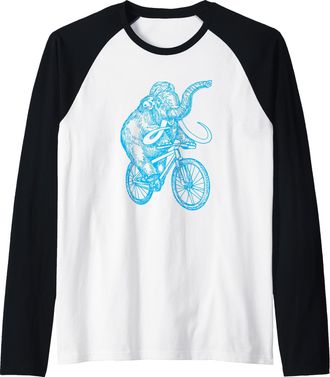 Seembo Mammoth Fahrrad Biker Lustiges Tierreitrad Raglan