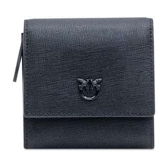 Pinko Schwarzes Lederportemonnaie mit Clipverschluss - - Accessories - Damen - Schwarzk - ONE SIZE