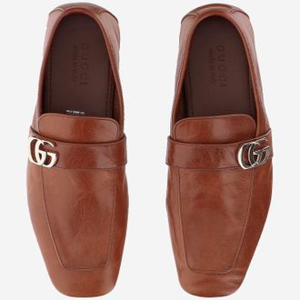Gucci Leather Loafers - Brown