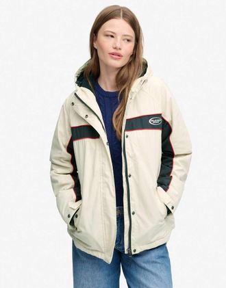 Superdry veste coupe-vent &agrave; capuche Vintage gris jour de pluie