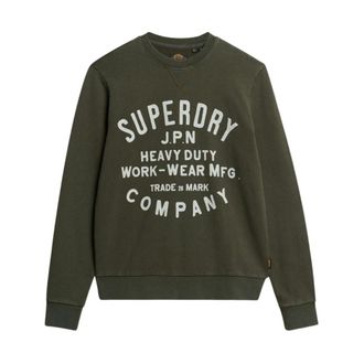 Superdry Gr&uuml;ner Crewneck Pullover 100% Baumwolle - - Sweatshirts & Hoodies - Herren - Gr&uuml;n - L
