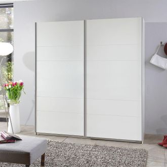 Wimex home24 Schwebetürenschrank Tyrawley I 135cm Weiß/Alpinweiß 2 Türen