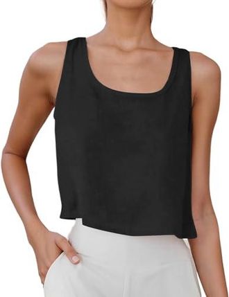 Generic D&eacute;bardeur Femme Coton Tank Top D&eacute;bardeur d&eacute;contract&eacute; en m&eacute;lange de Lin pour Femmes sans Manches avec Fermeture &agrave; Boutons pour Un Style Facile et Confo