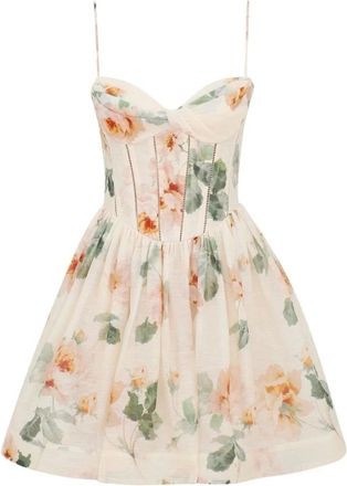 Zimmermann Carousel Corset Mini Dress - Femme - Robes - Multicolore - Taille: 36 FR