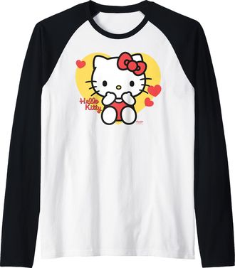 Hello Kitty Cheeky Sweet Cute Love XOXO Classic zum Valentinstag Raglan