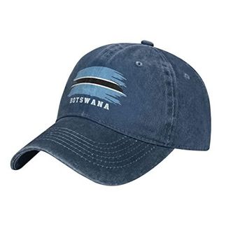 Generic Sun Protection Casquettes Drapeau du Botswana Denim Botswanais R&eacute;glable Casquette De Baseball Unisexe Sunhat pour Homme P&ecirc;che Les Saisons