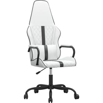 vidaXL Gaming-Stuhl Wei&szlig; und Schwarz Kunstleder vidaXL209891