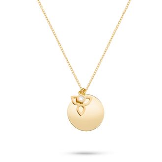 Tamaris Flower Necklace - gold - Halskette mit Plättchen- und Blütenanhängern aus Edelstahl