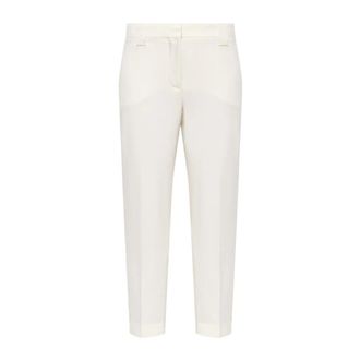 Versace Wollhose mit B&uuml;gelfalte - - Trousers - Damen - Wei&szlig; - S