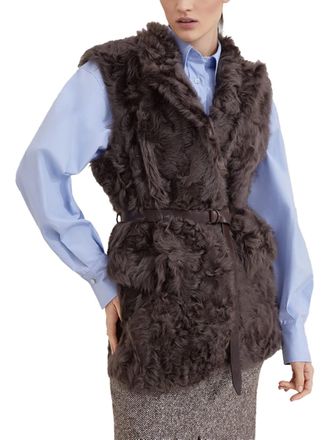 Brunello Cucinelli Shearling Vest - Brown