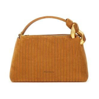 J.W.Anderson Femme, Sacs, Brun, Taille: ONE Size Suede Pleated Handle Bag
