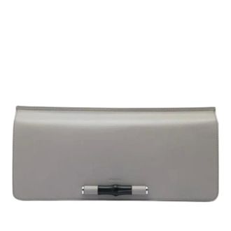 Gucci Pre-owned Sacoche Bambou &agrave; Rabat - Femme - Pre-owned - Gris - Taille: ONE Size