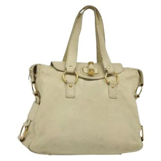 Saint Laurent Pre-owned Cuir sacs-main - Femme - Pre-owned - Beige - Taille: ONE Size