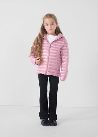 Jott Doudoune l&eacute;g&egrave;re &agrave; capuche enfant Rose antique Carla shiny - Taille 10/12A