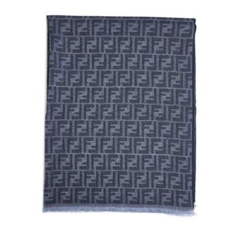 Fendi Schal Wolle Blau - - Accessories - Herren - Blau - ONE SIZE