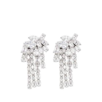 Self Portrait Crystal-embellished Drop Earrings