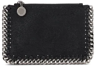 Stella McCartney Womens Cardholder Falabella Black Polyester Wallets & Purses