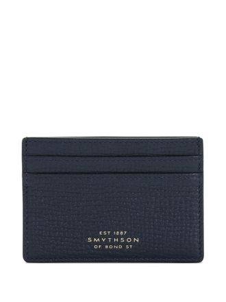 Smythson Kartenetui aus Leder - Blau