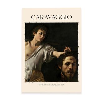 Nacnic Poster David mit Goliaths KopfDekorative Bilder f&uuml;r Ihr Wohnzimmer, Schlafzimmer, Zuhause. Wandkunst-Drucke. &Auml;sthethetische Wandabdr&uuml;cke, die von Cara