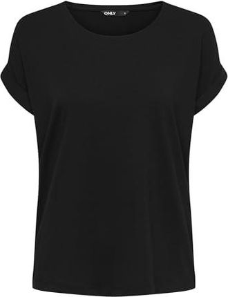 Only Onlmoster S/s O-Neck Top Noos JRS T-Shirt, Noir (Black Detail: Solid Black), 46 (Taille Fabricant: XX-Large) Femme