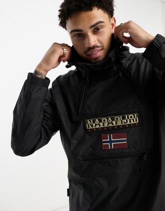 Napapijri Northfarer 2.0 - Veste &agrave; capuche imperm&eacute;able &agrave; enfiler - Noir