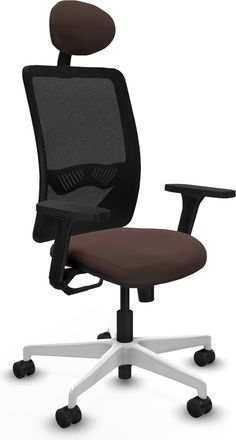 Piqueras y Crespo Call Center Stuhl Zulema mit 3D-Armlehnen, h&ouml;henverstellbarer Lendenwirbelst&uuml;tze und festem Kopfteil, ausgestattet mit Sincro 3 Positionen und Schneid