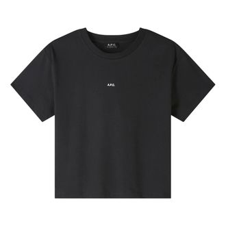A.P.C. Schwarzes locker geschnittenes T-Shirt mit APC-Logo - - Tops - Damen - Schwarzk - S